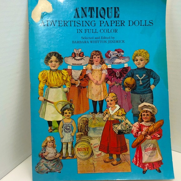 Book | Toys | Vintage 981 Antique Advertising Paper Dolls Book | Poshmark